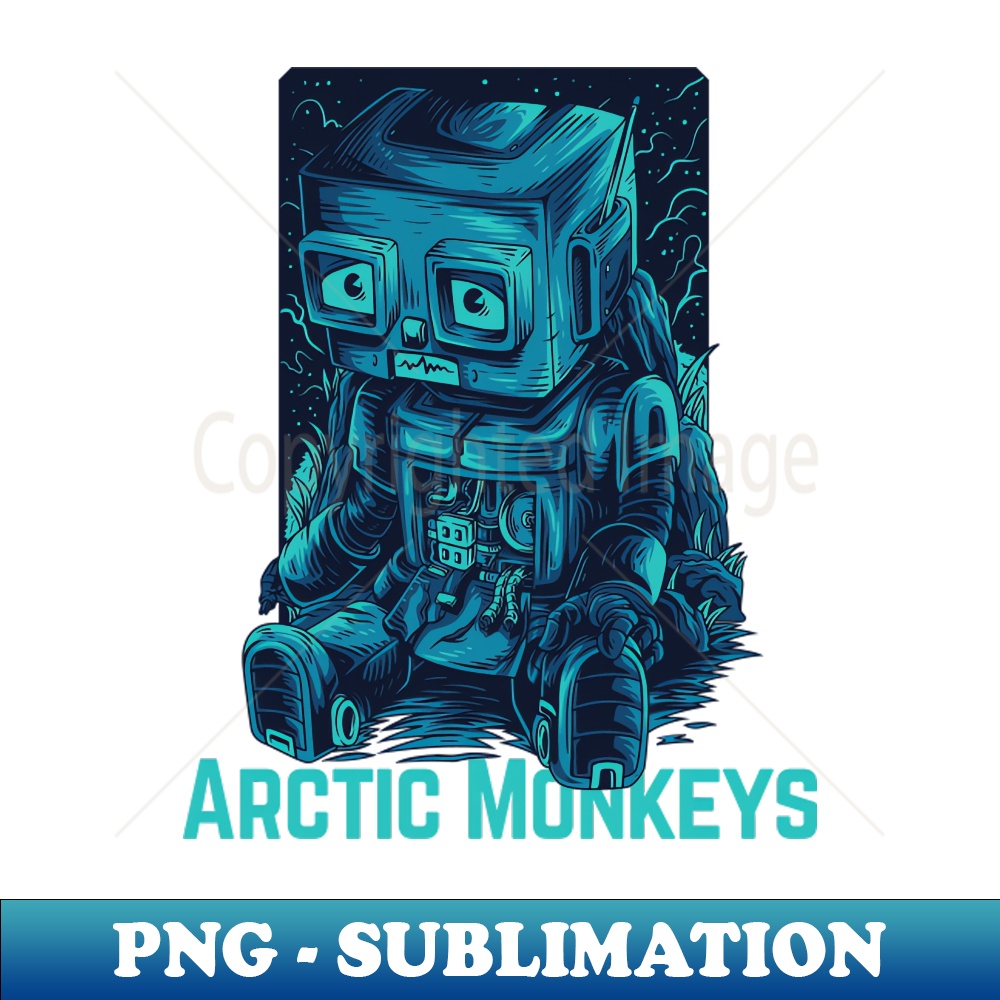 Damn Robot Monkeys - PNG Transparent Sublimation Design - Sp - Inspire Uplift