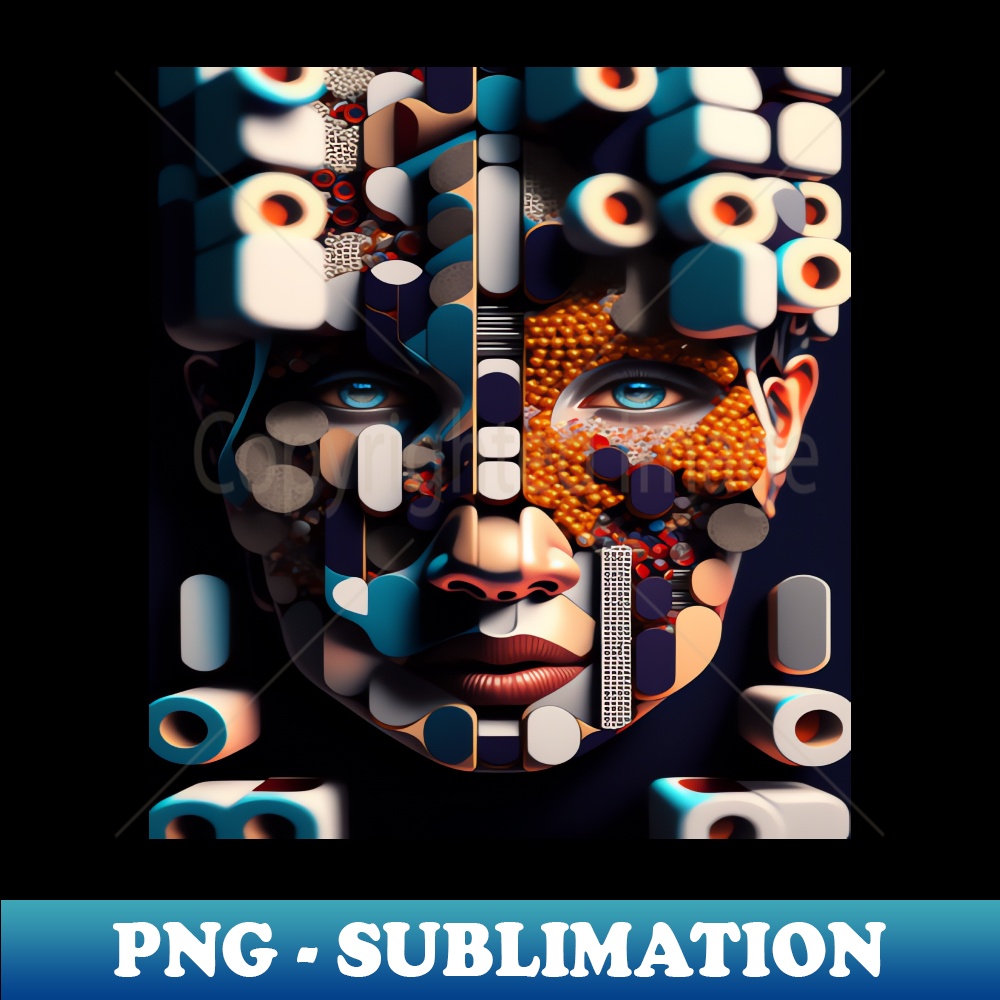 The anatomy of a human head made of domino pieces and shels | Inspire ...