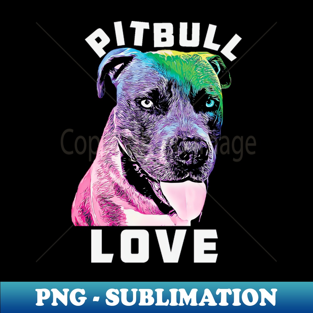 Blue Nose Pitbull Love Pop Art Style Cool Pit - Signature Su | Inspire ...