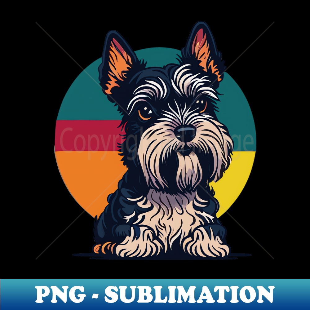 Miniature Schnauzer - PNG Transparent Sublimation Design - C - Inspire ...