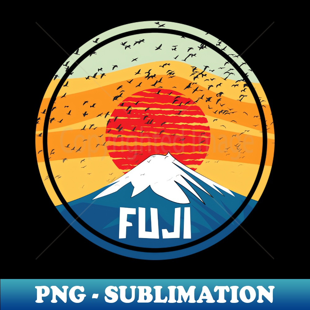 Fuji - PNG Transparent Digital Download File for Sublimation - Inspire Uplift