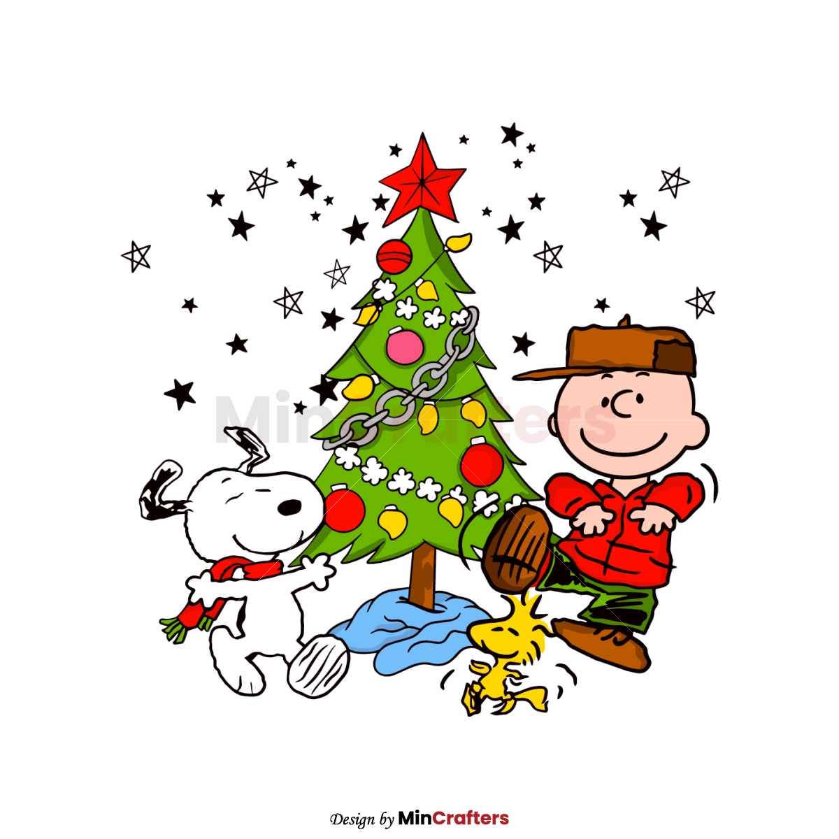 Charlie Brown And The Snoopy Christmas Tree SVG File | Inspire Uplift