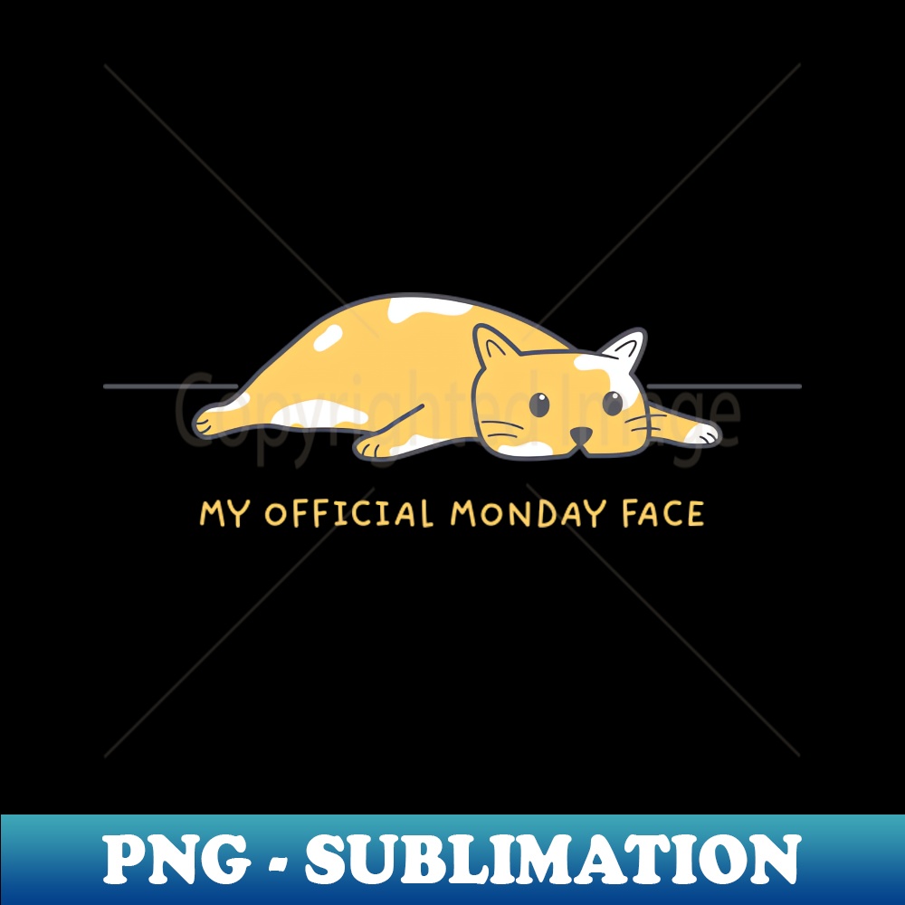 My Official Monday Face-Funny Grumpy Face Cat - Signature Su | Inspire ...