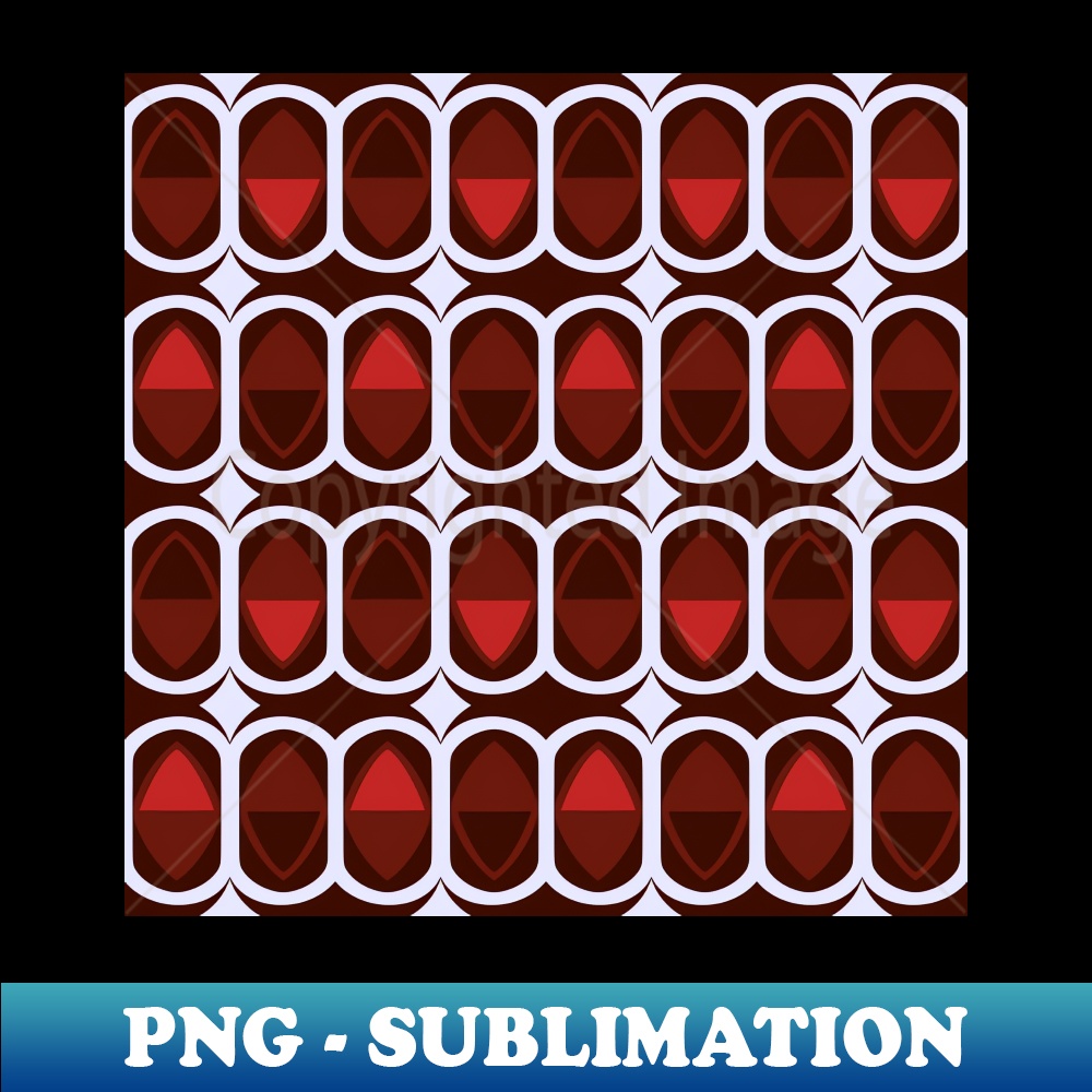 Retro Inspired Ruby Red Pattern - Decorative Sublimation PNG | Inspire ...