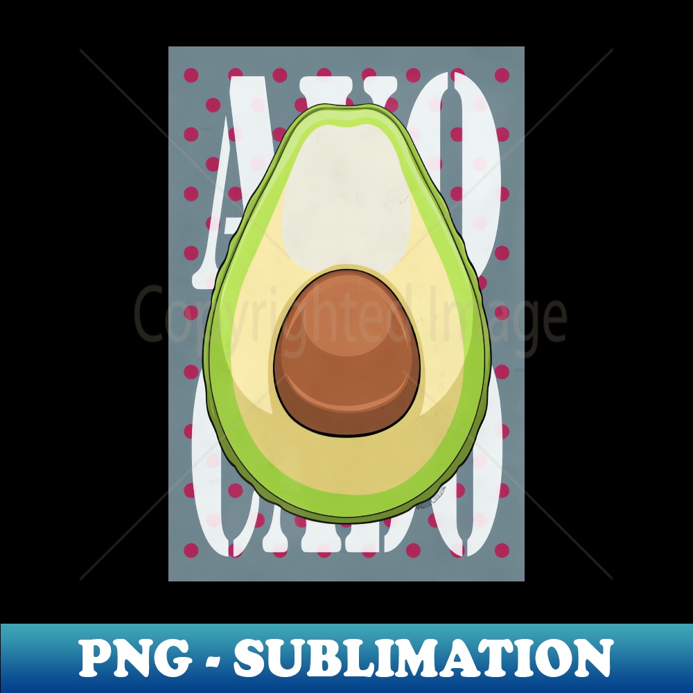Avocado Retro Poster - PNG Transparent Sublimation File - Sp - Inspire ...
