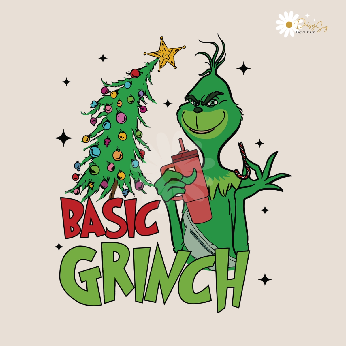 Basic Grinch Boojee Stanley Christmas Tree SVG Cricut Files - Inspire ...