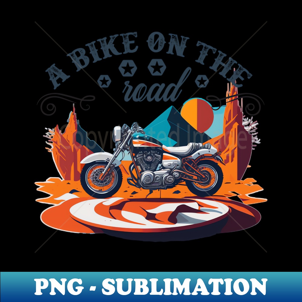 motorcycle on the road design - Unique Sublimation PNG Downl | Inspire ...