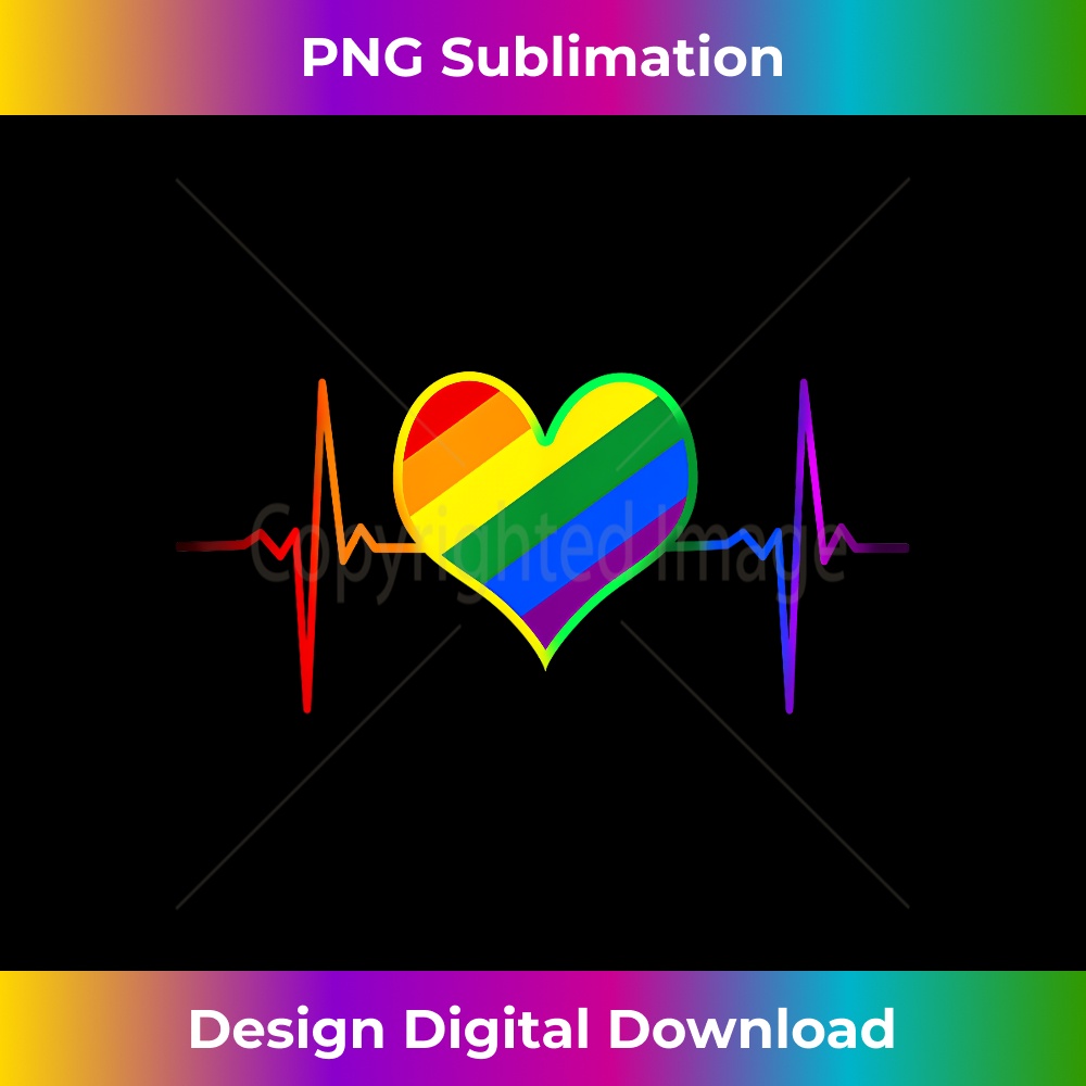 Pride Heart Beat Pulse LGBTQ Community Pride Month Rainbow - | Inspire Uplift