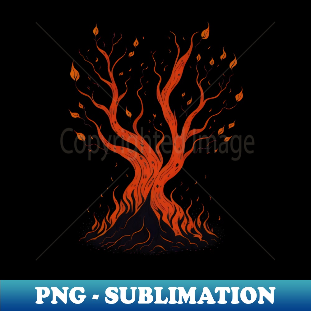 Fire Tree - Vintage Sublimation PNG Download - Perfect for S - Inspire ...