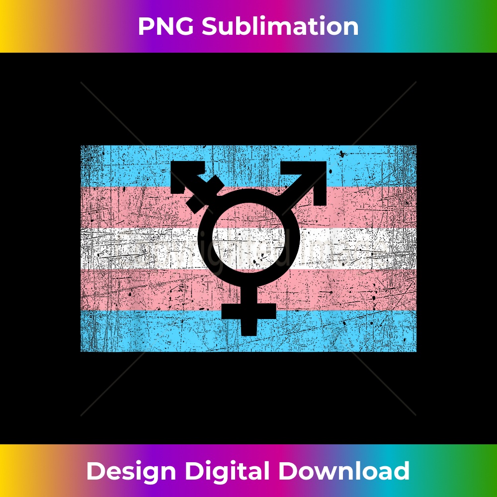 Transgender Pride Flag with Trans Man Woman Symbol - Vibrant | Inspire ...