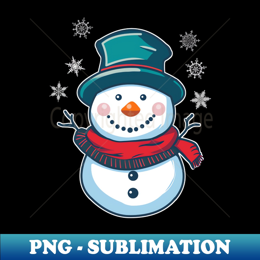 Snowman Red Scarf - Digital Sublimation Download File - Fash | Inspire ...