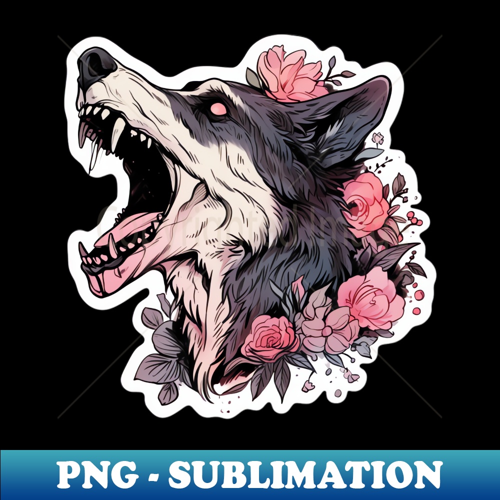 Pastel Goth Zombie Wolf - High-Resolution PNG Sublimation Fi | Inspire ...