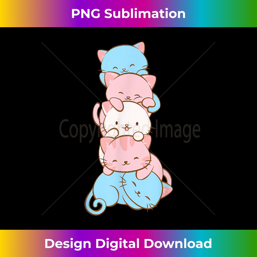 Trans Pride Flag Kawaii Cat Cute Transgender - Sublimation-O | Inspire ...