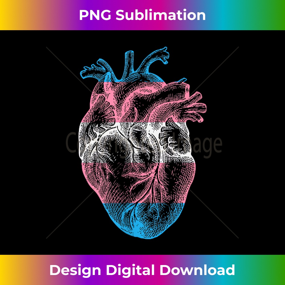 Transgender Pride Flag Trans Heart - Futuristic PNG Sublimat - Inspire ...