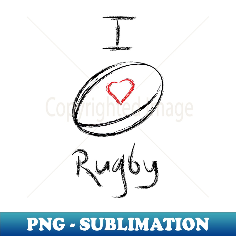 I love rugby - Retro PNG Sublimation Digital Download - Perf - Inspire ...