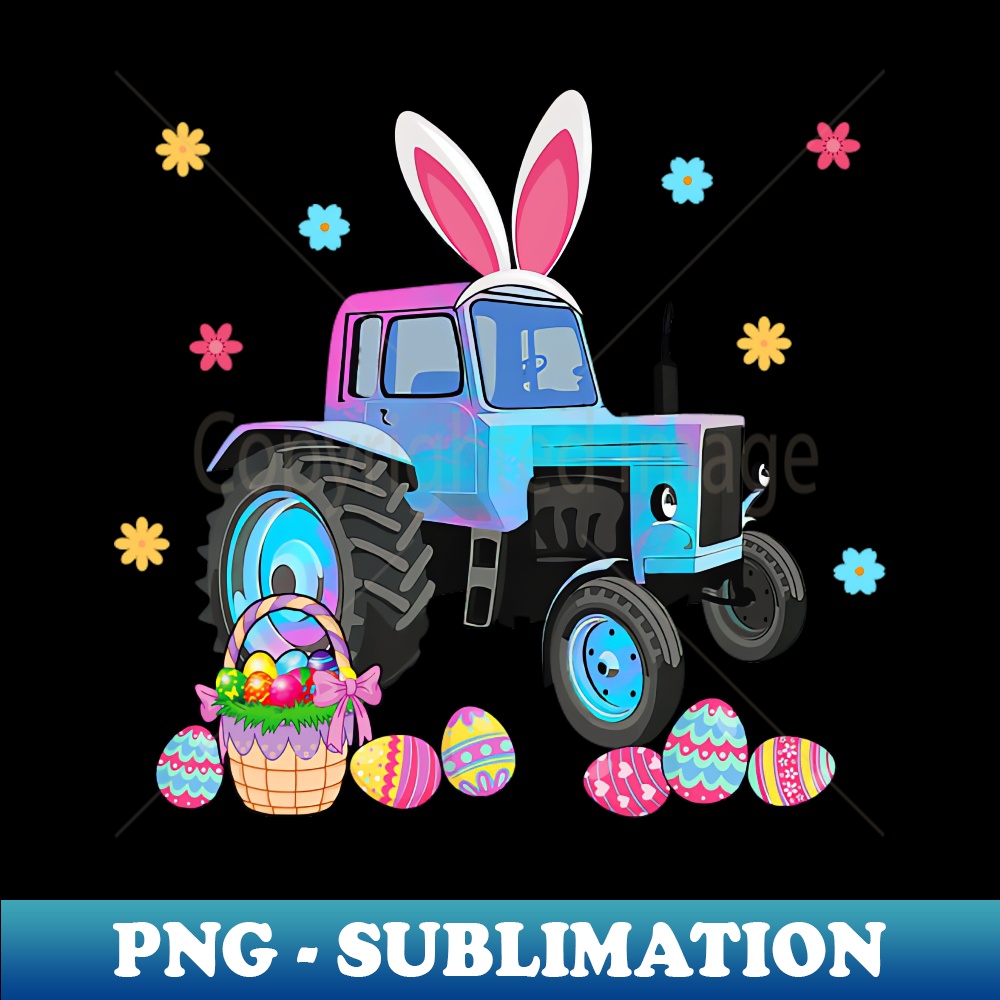 Bunny Tractor Easter Eggs Basket Farm Kid Boys Girls - Artis | Inspire ...