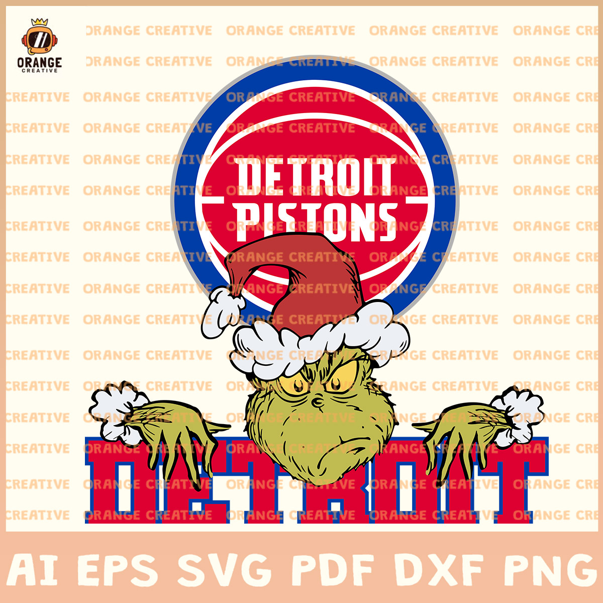 Detroit Pistons NBA Svg Files, NBA Pistons Logo Clipart, Gri - Inspire ...