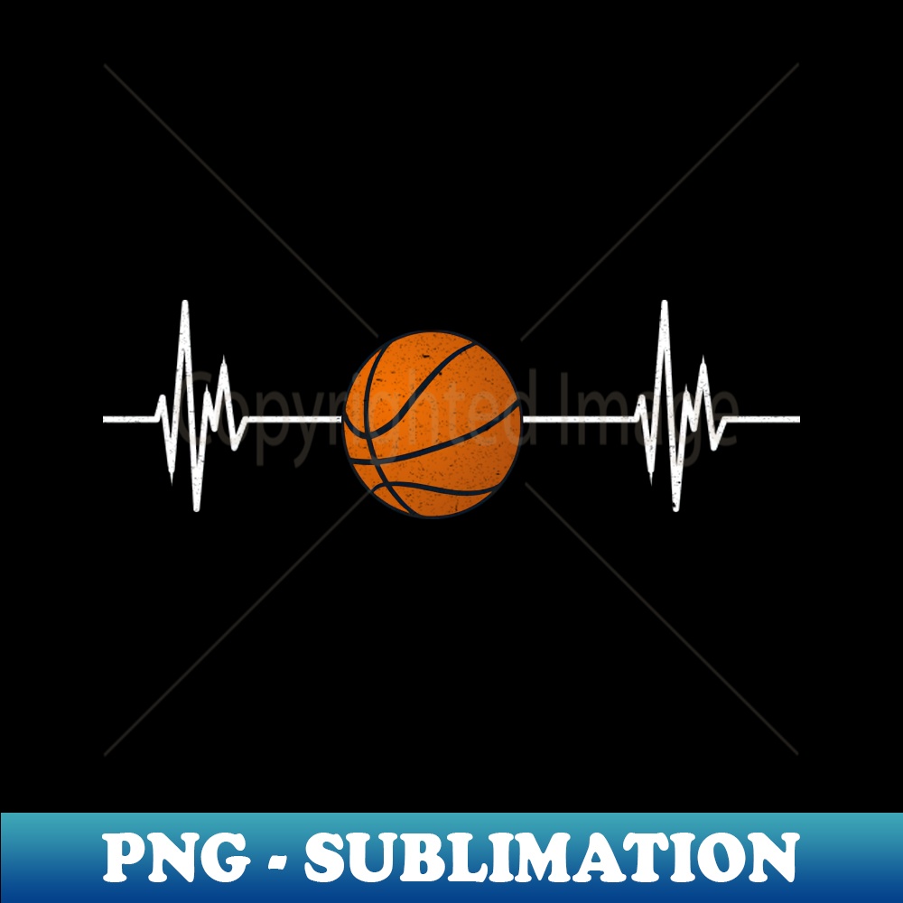 Basketball Heartbeat - High-Resolution PNG Sublimation File | Inspire ...
