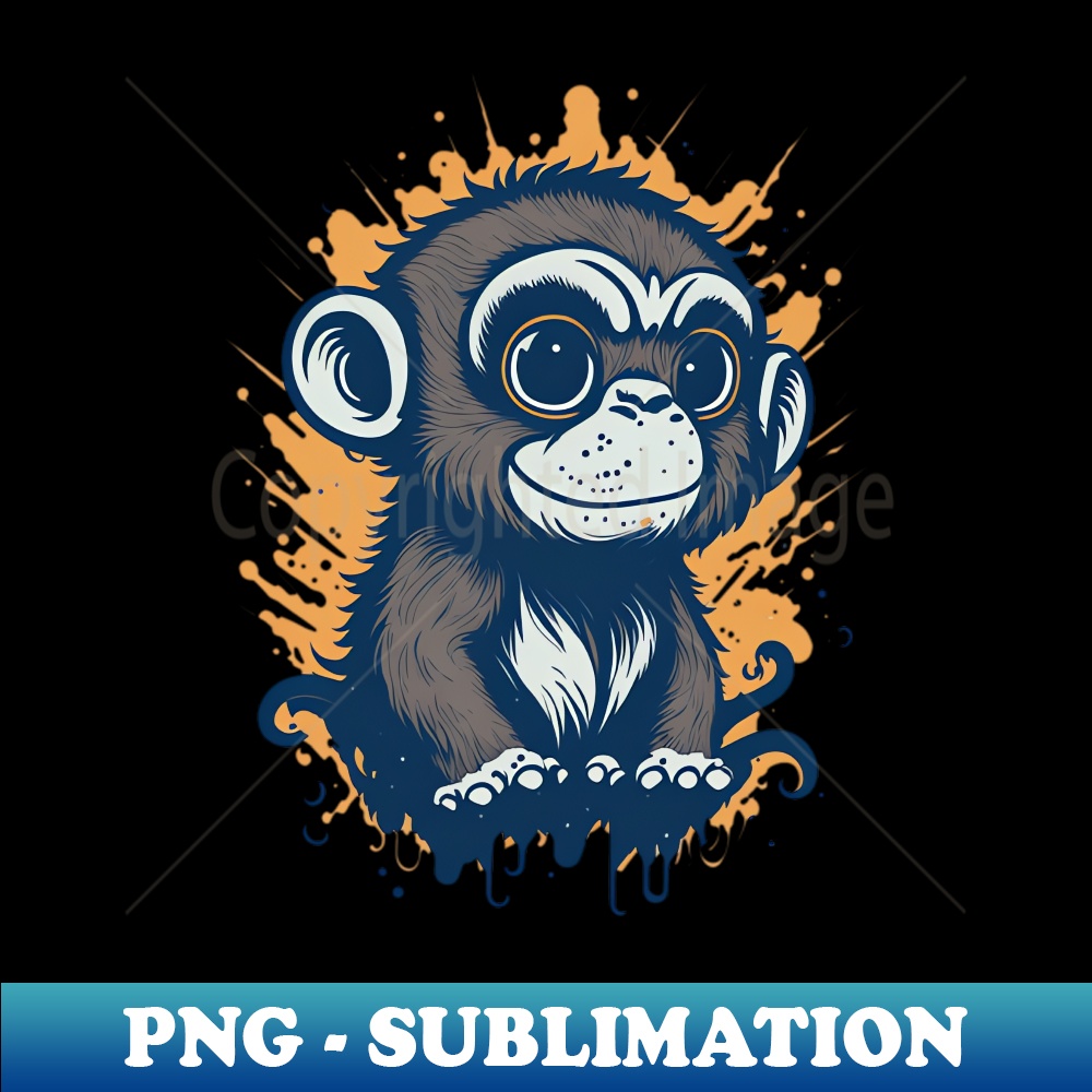 Cute monkey splash art - Special Edition Sublimation PNG Fil | Inspire ...