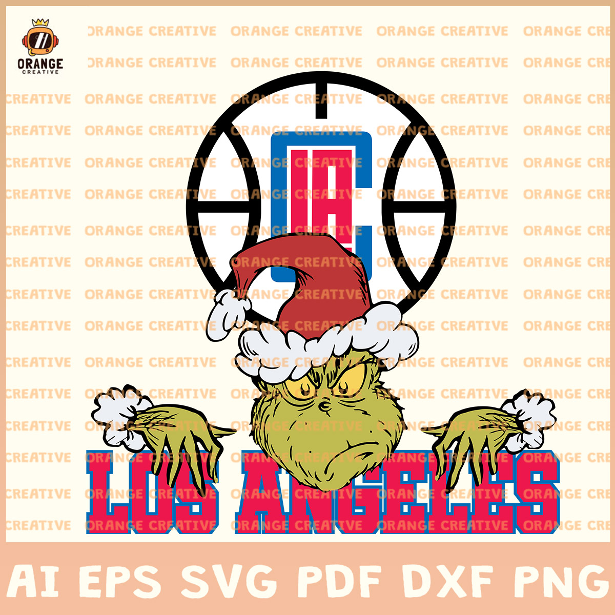 LA Clippers NBA Svg Files, NBA Clippers Logo Clipart, Grinch | Inspire ...