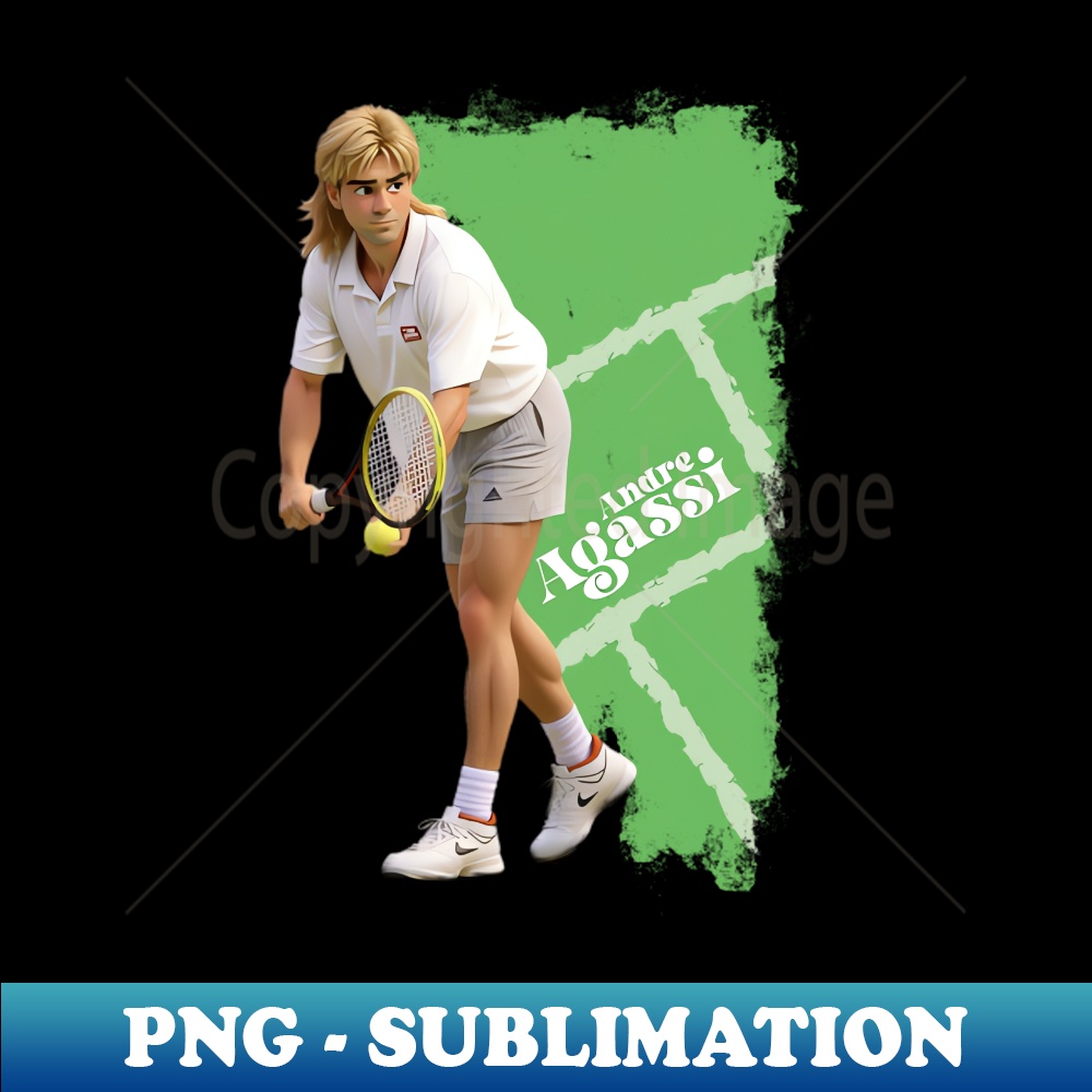 Andre Agassi cartoon - PNG Transparent Sublimation Design - | Inspire ...