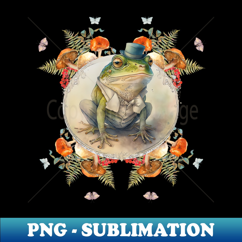 Dapper Forestcore Toad - PNG Transparent Digital Download Fi - Inspire ...