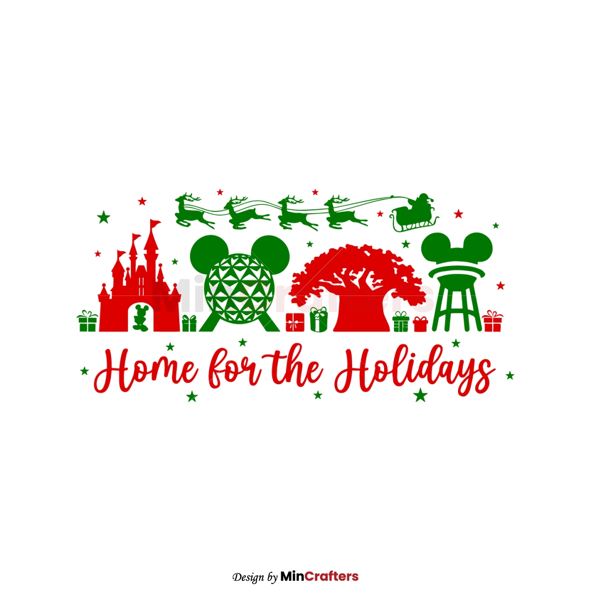 Home For The Holidays Disney Kingdom SVG For Cricut Files | Inspire Uplift