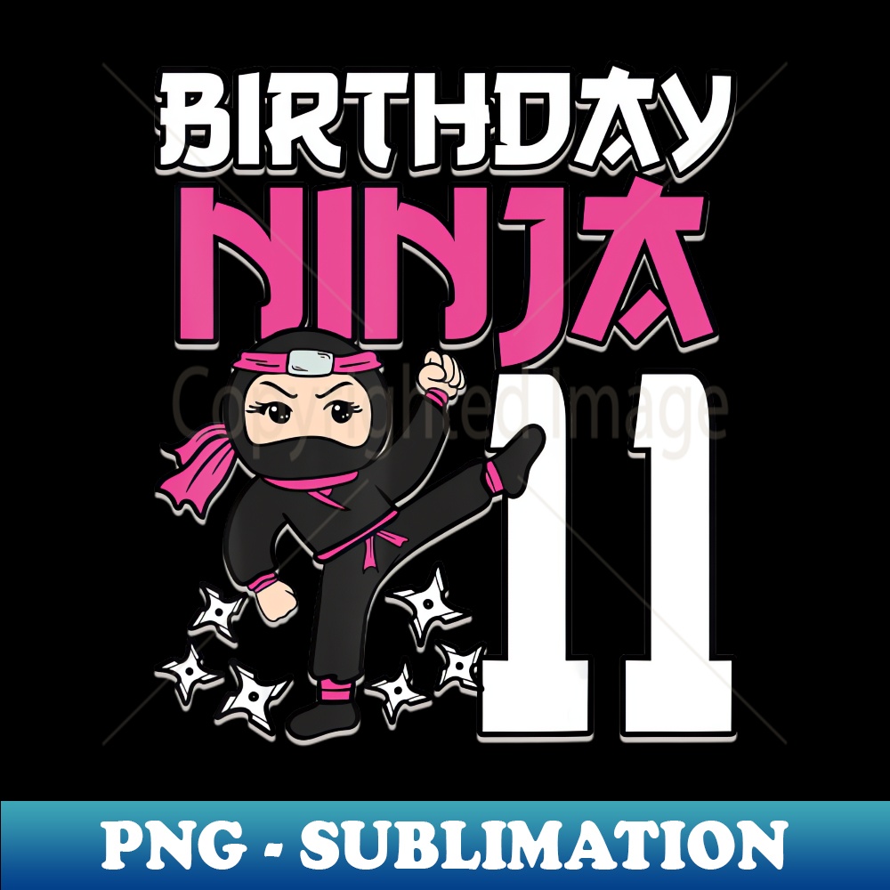Birthday Ninja 11 Girl Pink Shinobi Themed 11th B-Day Party | Inspire ...
