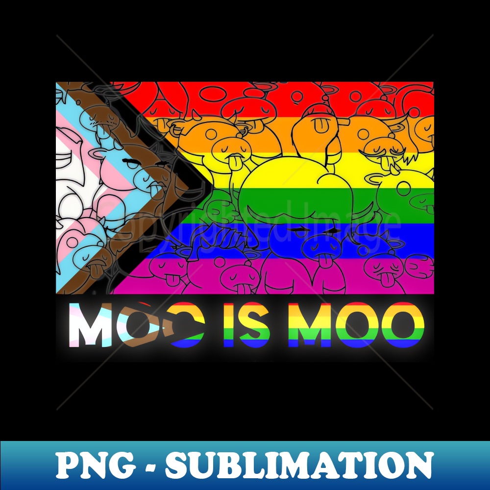 Moo Is Moo - CowLick - High-Resolution PNG Sublimation File - Inspire ...
