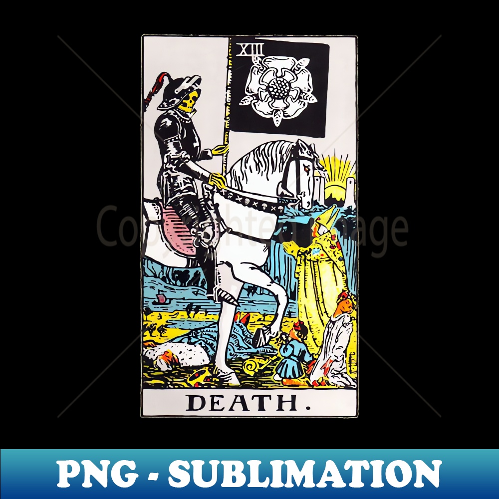 Tarot Card Death - Elegant Sublimation PNG Download - Instan - Inspire ...