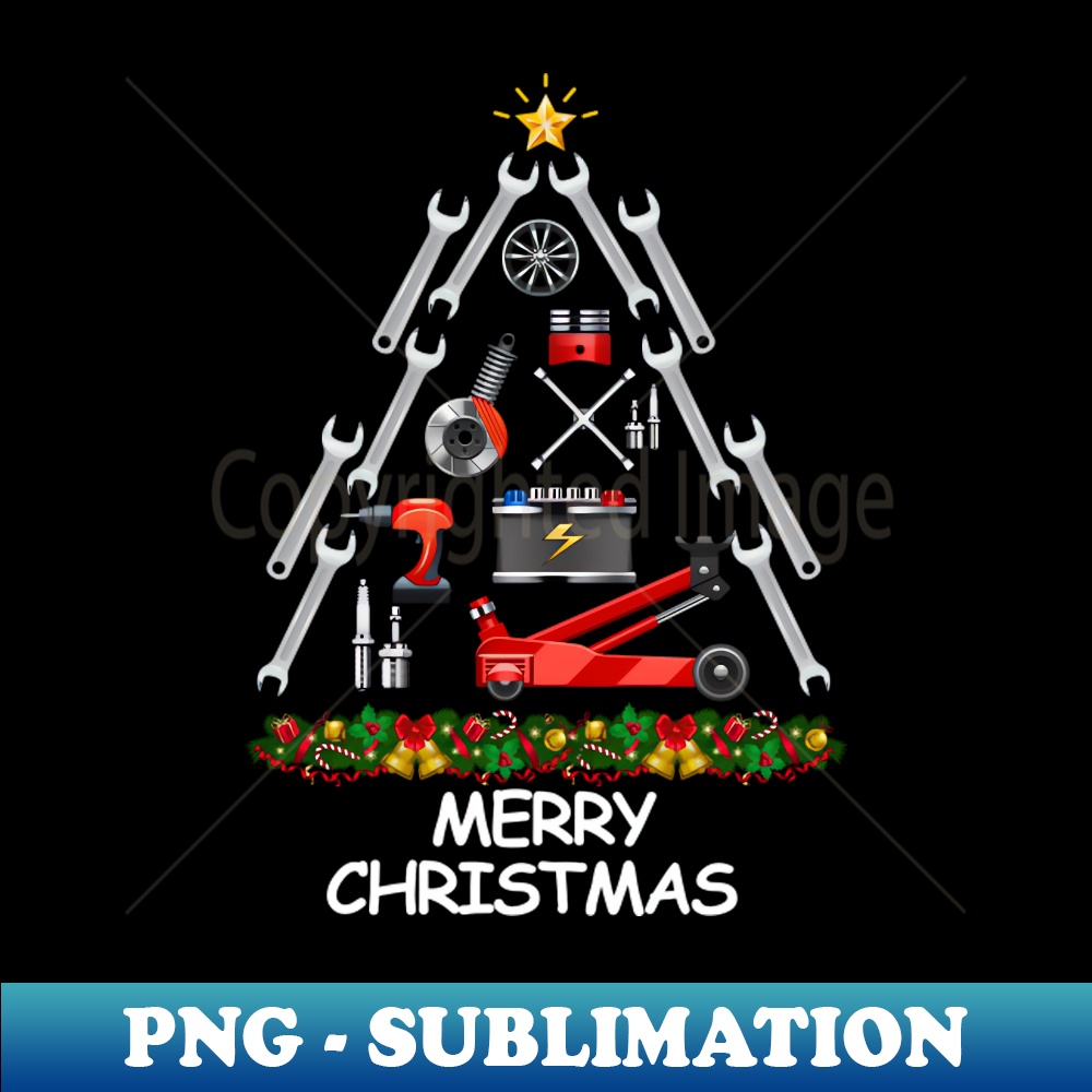 Mechanic Christmas Tree - PNG Transparent Digital Download F | Inspire ...