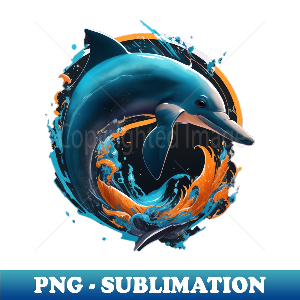 dolphin in a circle design - Artistic Sublimation Digital Fi | Inspire ...
