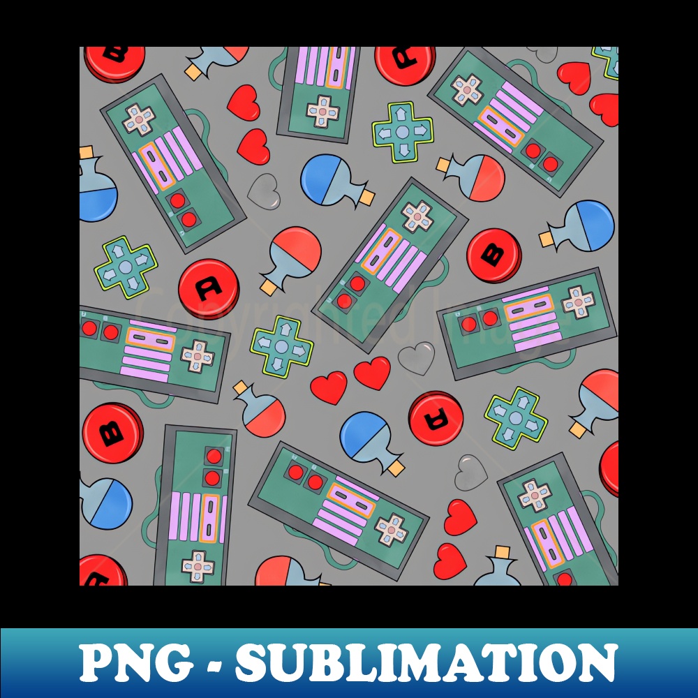 Retro gaming Pattern - Retro PNG Sublimation Digital Downloa | Inspire ...