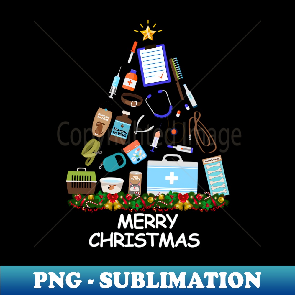 Vet Christmas Tree - High-Resolution PNG Sublimation File - - Inspire ...