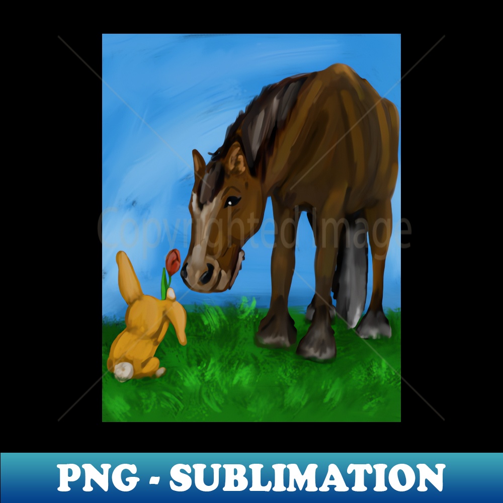 Horse and rabbit - Artistic Sublimation Digital File - Defyi | Inspire ...