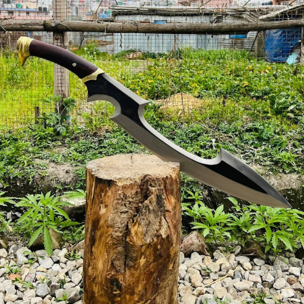 EGKH-20 inches Blade Hand forged Modern Kopis Sword-5160 lea | Inspire ...