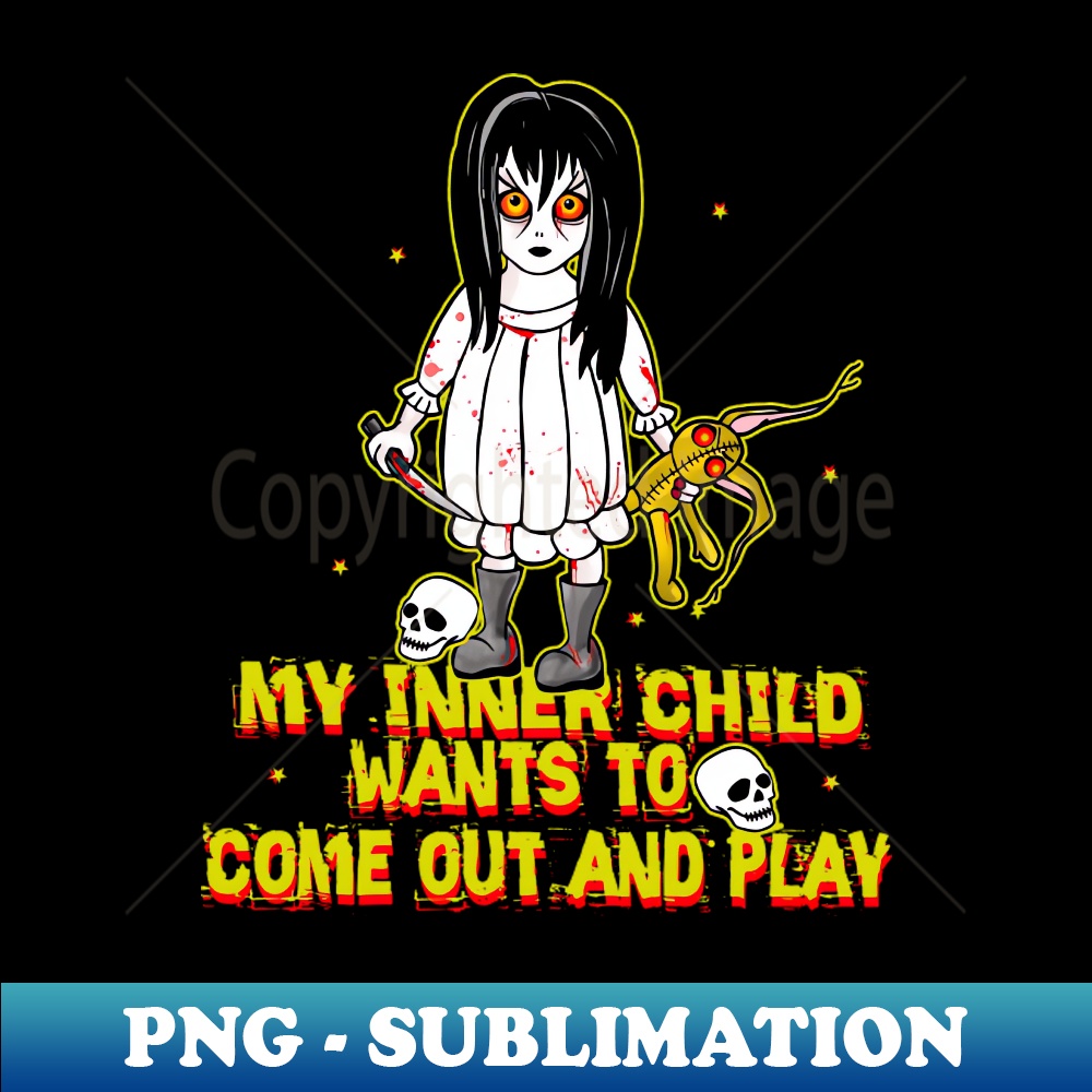 Ghoulie Girl Inner Child - Artistic Sublimation Digital File | Inspire ...