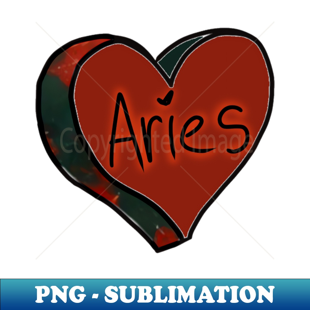 Aries Bloodstone Love Heart - High-Resolution PNG Sublimatio | Inspire ...