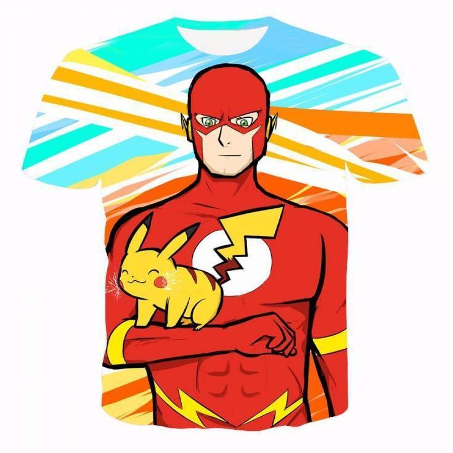 Dc Comics The Flash Meets Cute Pikachu Character From Pokemo | Inspire ...