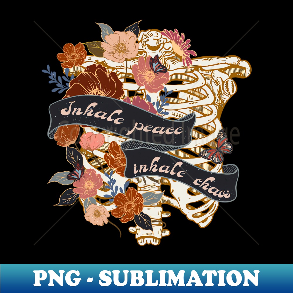 Inhale Peace Exhale Chaos - PNG Transparent Sublimation Desi | Inspire ...