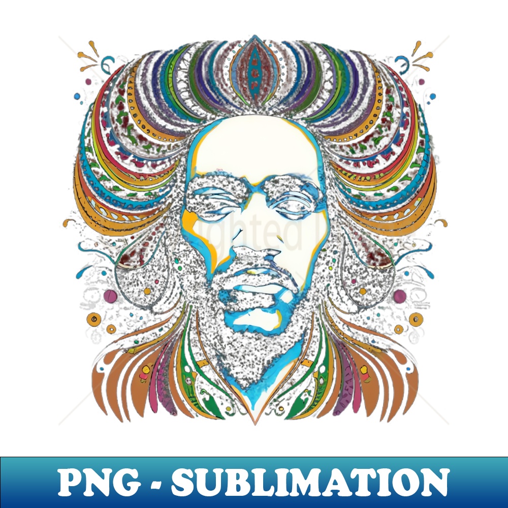 Jimi Hendrix Color - High-Resolution PNG Sublimation File - | Inspire ...