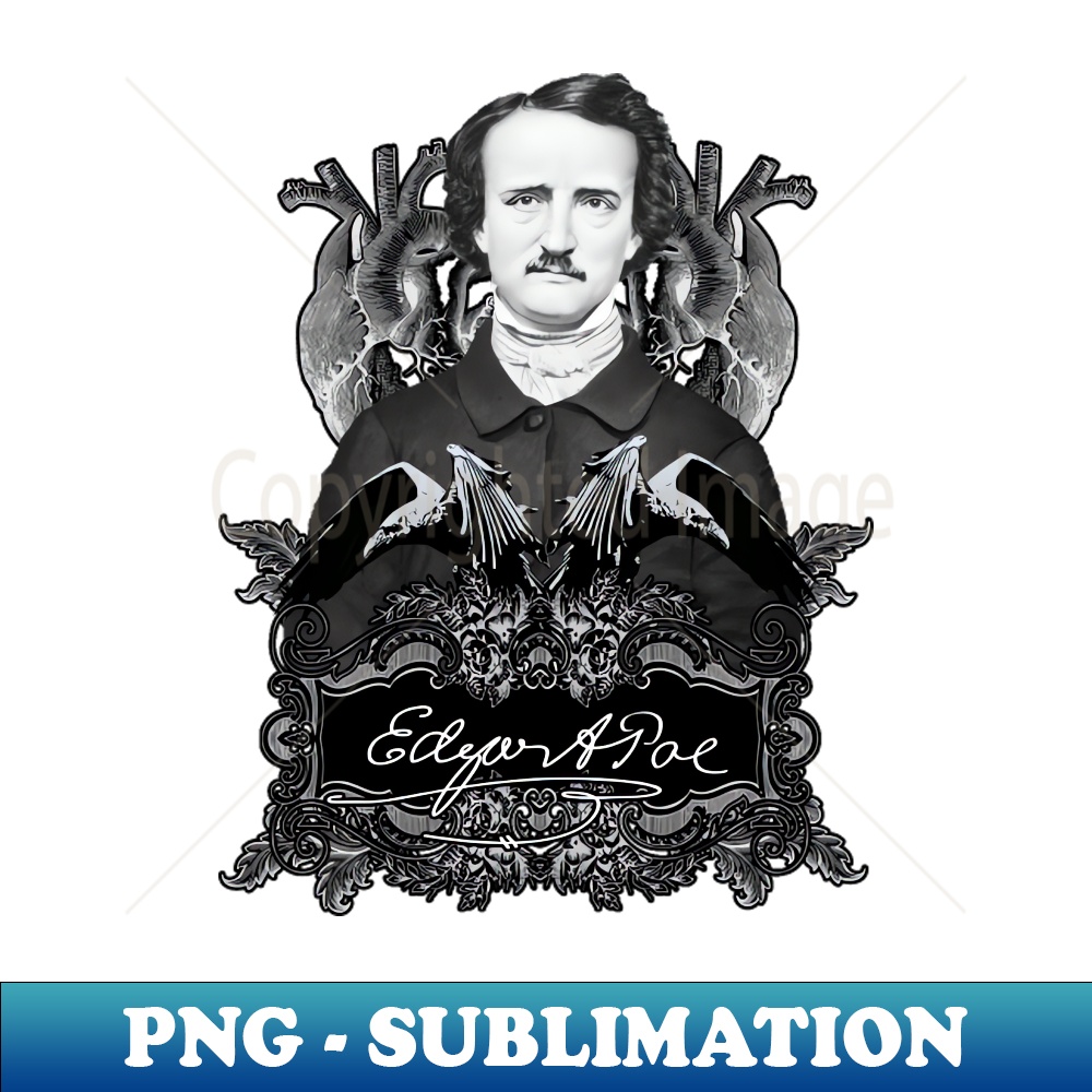 Edgar Allan Poe - Premium PNG Sublimation File - Vibrant and | Inspire ...