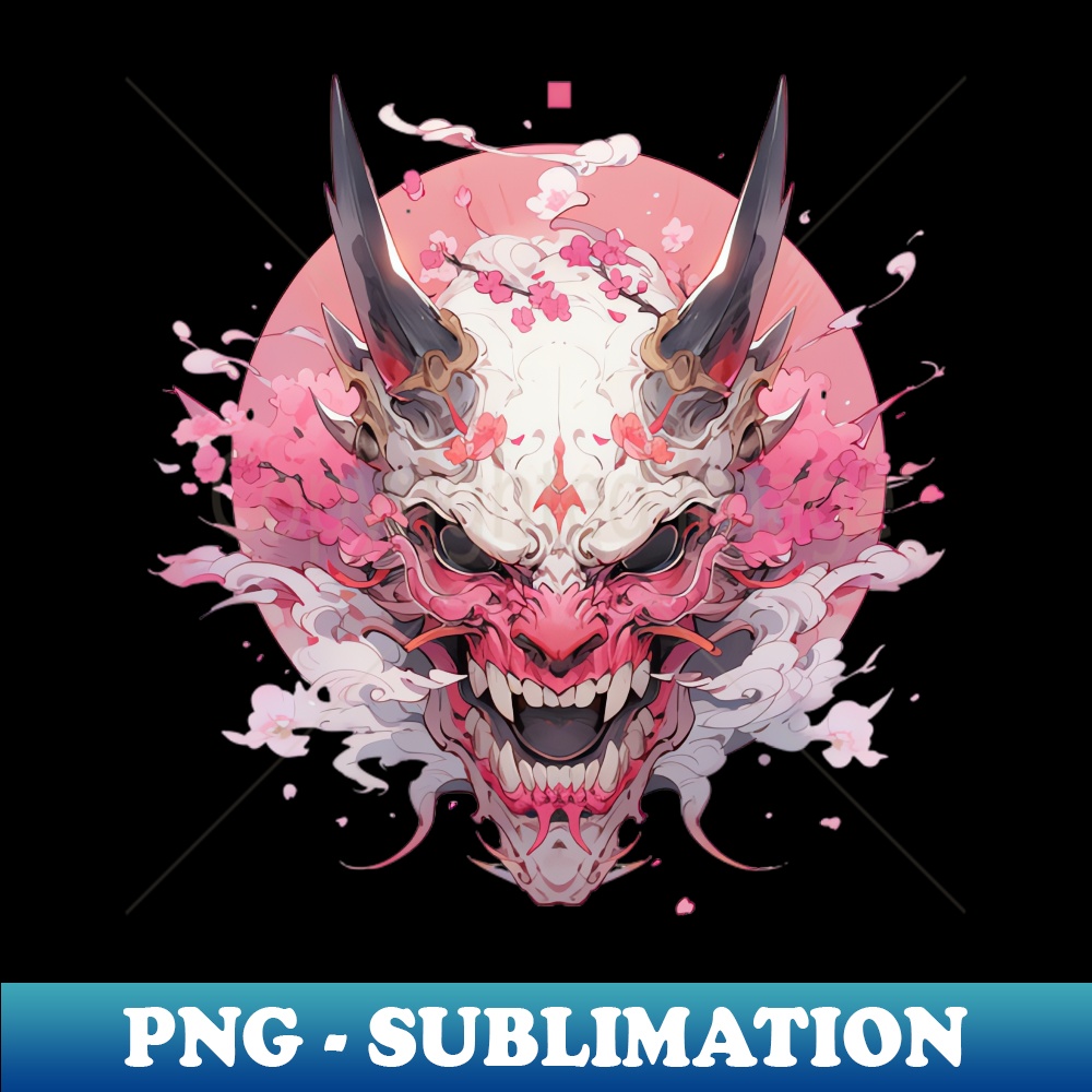 Oni Demon Mask Cyberpunk Pink - Stylish Sublimation Digital | Inspire ...