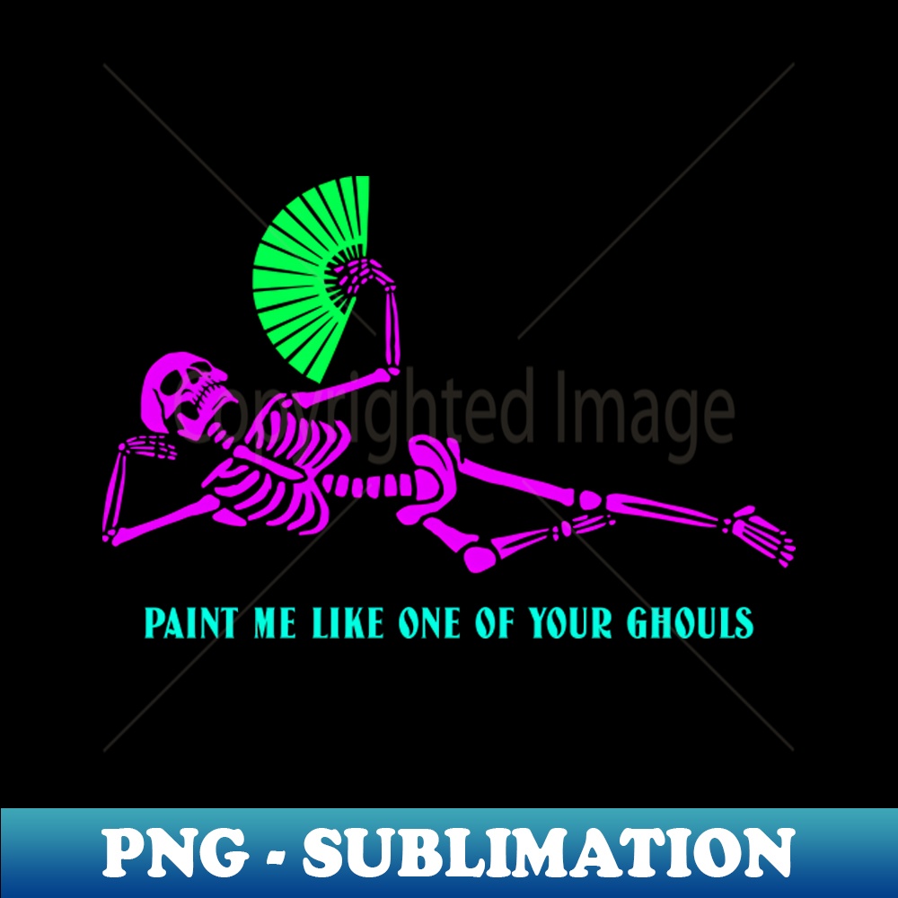 Paint Me Like One Of Your Ghouls Posing Skeleton With Fan - | Inspire ...