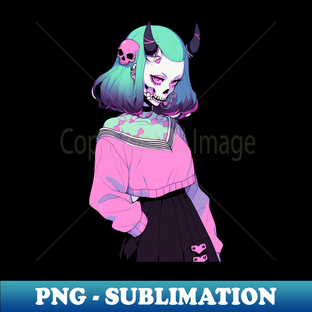 Pastel Goth Demon Girl - PNG Sublimation Digital Download - | Inspire ...