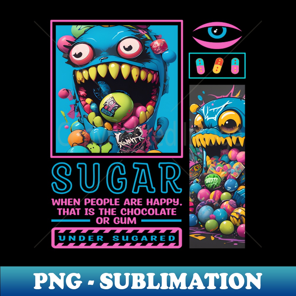 Candy Monster - Exclusive PNG Sublimation Download - Bold & | Inspire ...