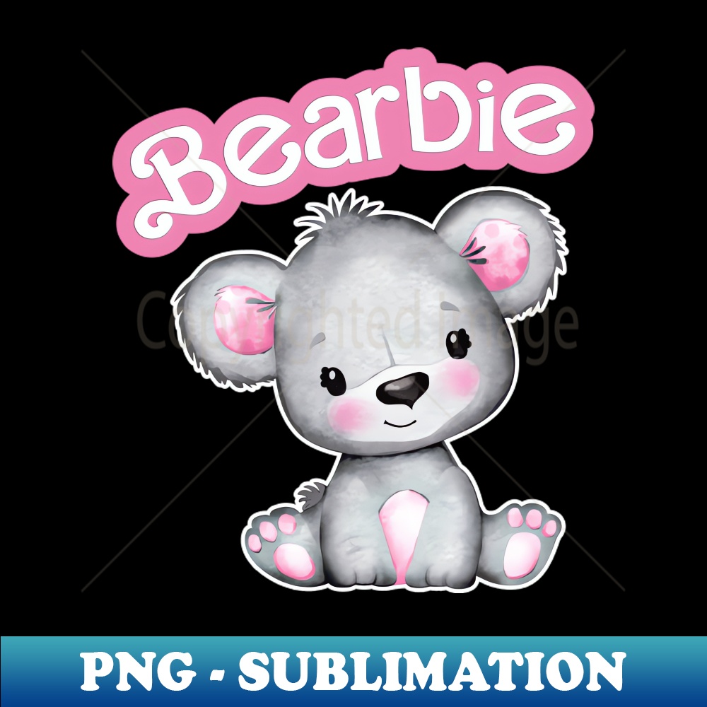Bearbie Barbie Bear Cute Boy Fun Logo - Exclusive PNG Sublim | Inspire ...