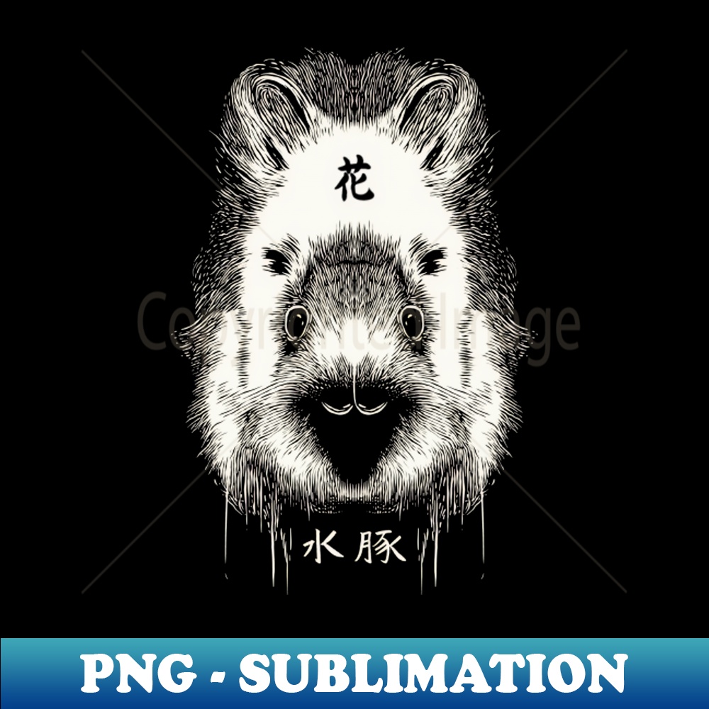 Cute capybara with japanese symbol - Signature Sublimation P | Inspire ...
