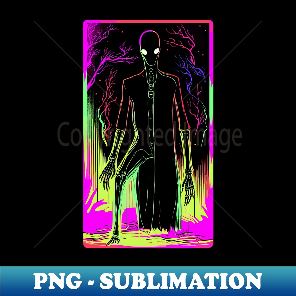 Neon Slenderman Art - Electrifying Urban Legend - Signature | Inspire ...