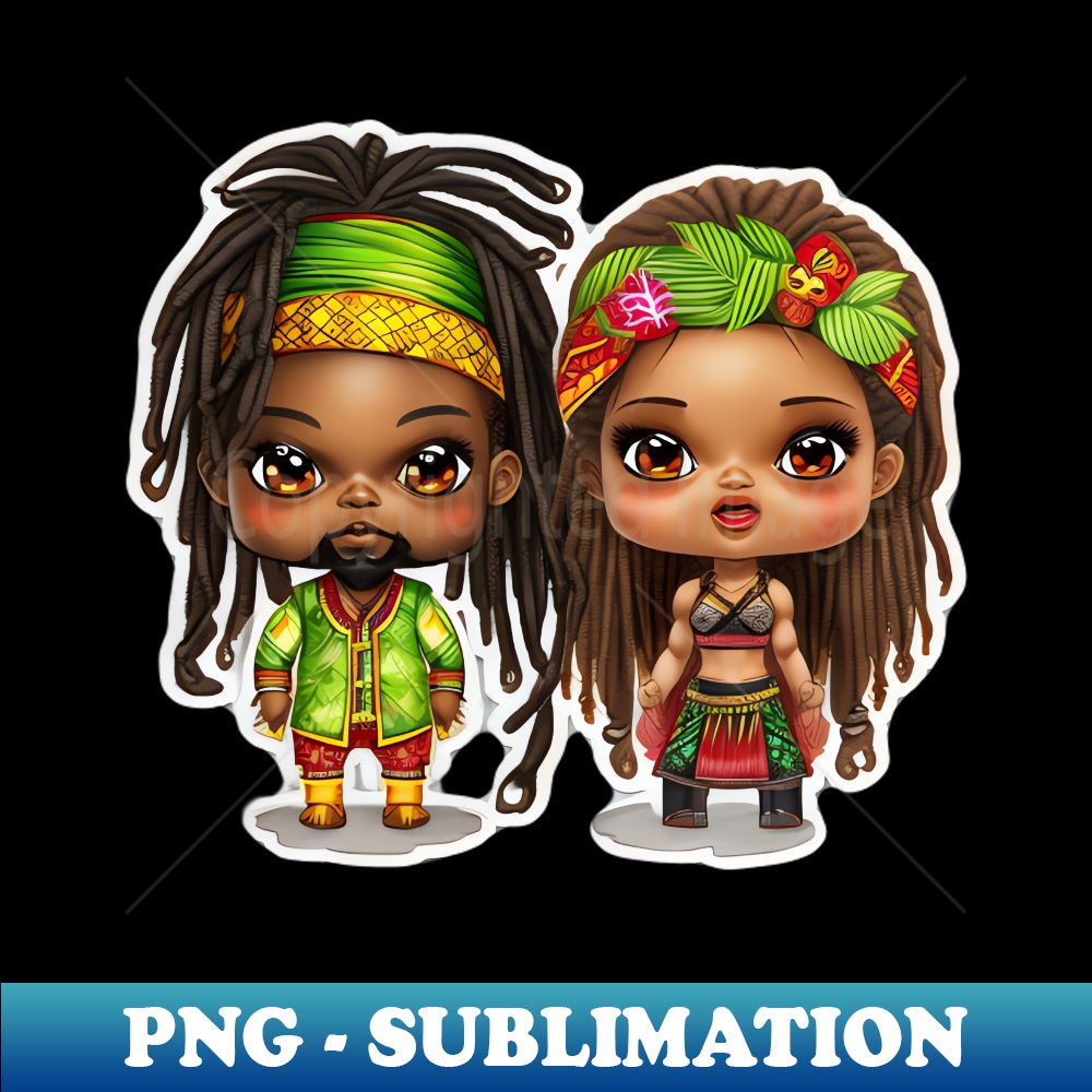 Rasta Man and Rasta Woman - High-Resolution PNG Sublimation - Inspire ...